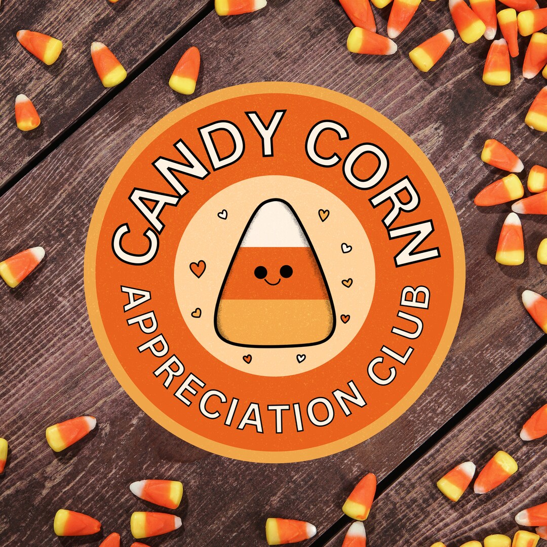 Candy Corn Appreciation Club Sticker - Halloween Treat (3" X 3") - Etsy