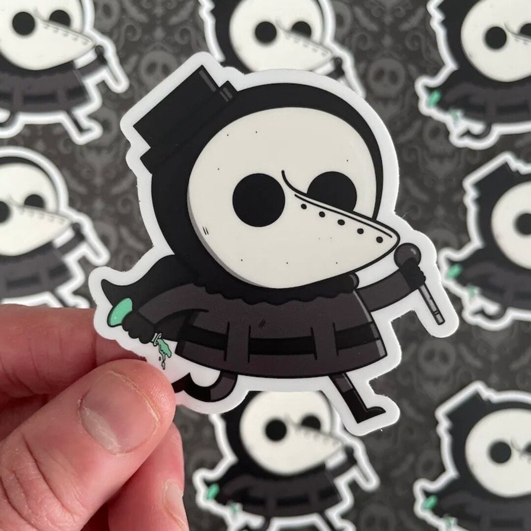 Plague Doctor Sticker | Plague Doctor Art | Spooky Mask Doctor | Spooky ...