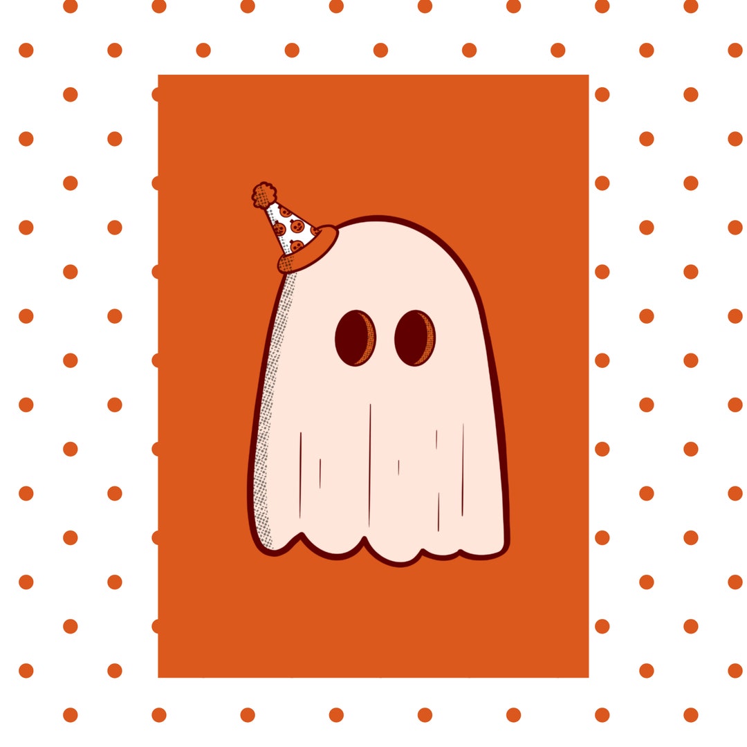 Spooky Printable Birthday Card Ghost Birthday Card Downloadable Ghost ...