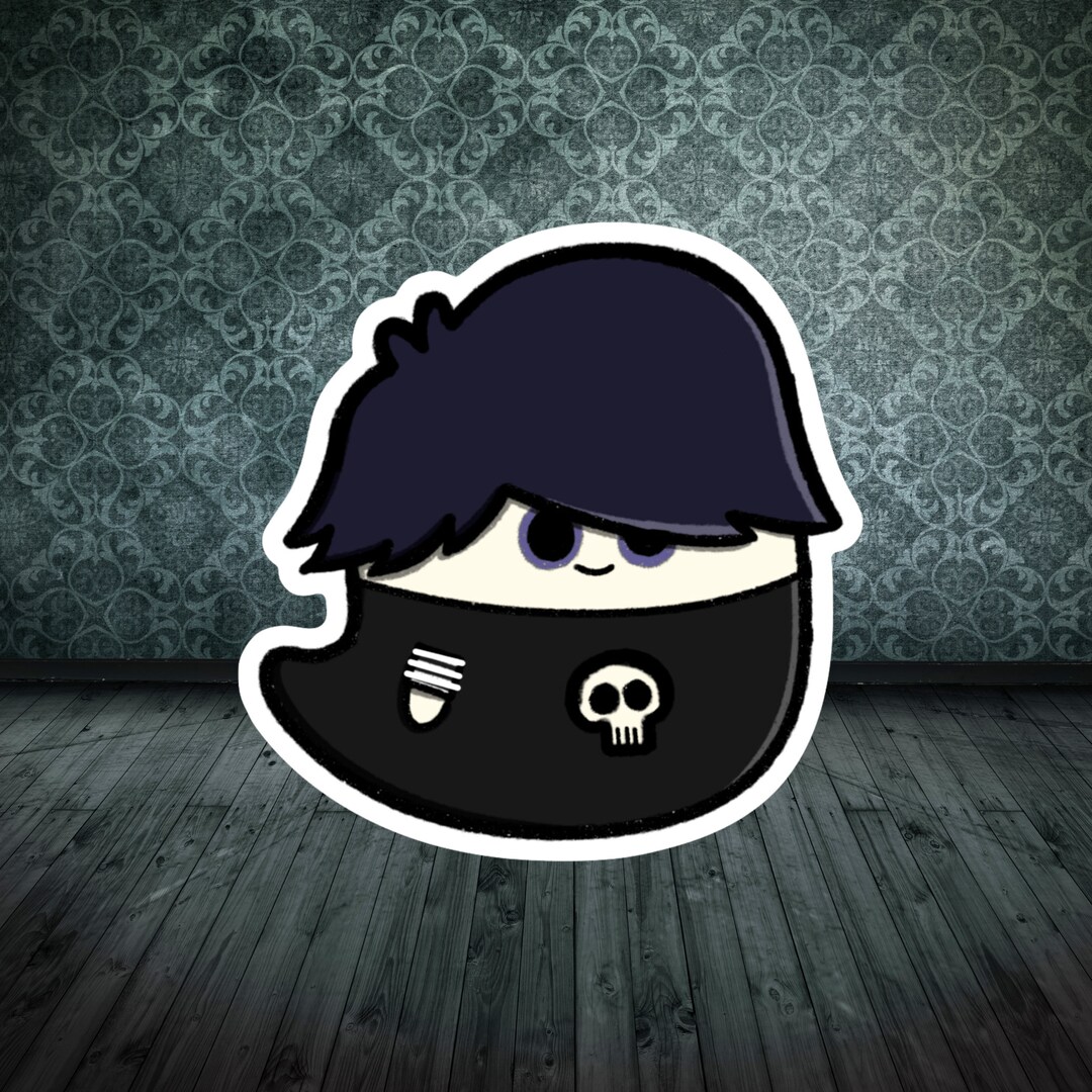 Goth Ghost Sticker | Spooky Cute Sticker | Cute Chost Sticker - Etsy