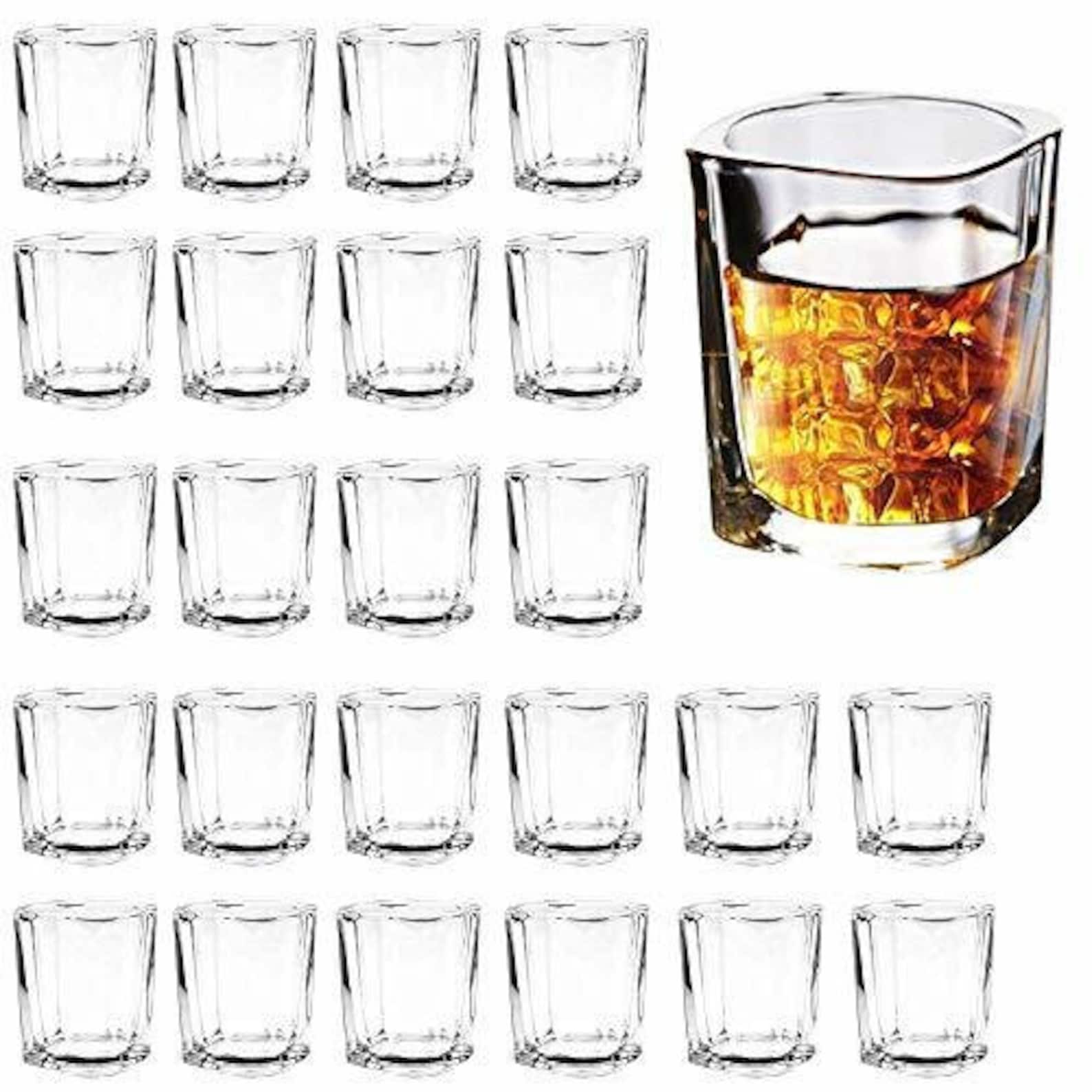 Shot Glass Set With Heavy Base 2 Oz Shot Glasses Clear Shot Etsy