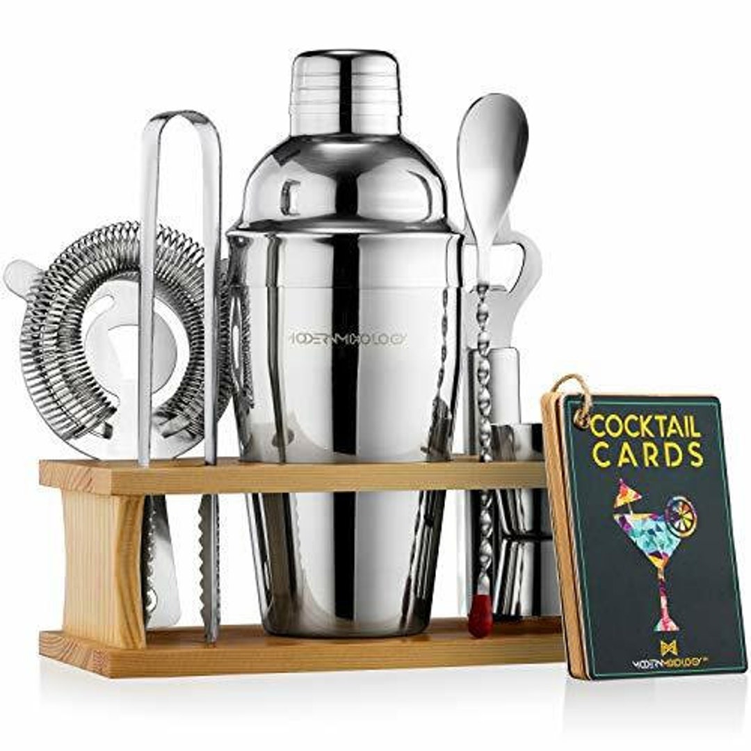 Bartender Kit With Stand Bar Set Cocktail Shaker Set for Drink Mixing ...