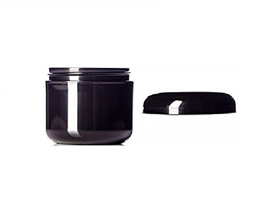 12 Pcs Black Double Wall Plastic Jars With Dome Lid 1 OZ - Etsy