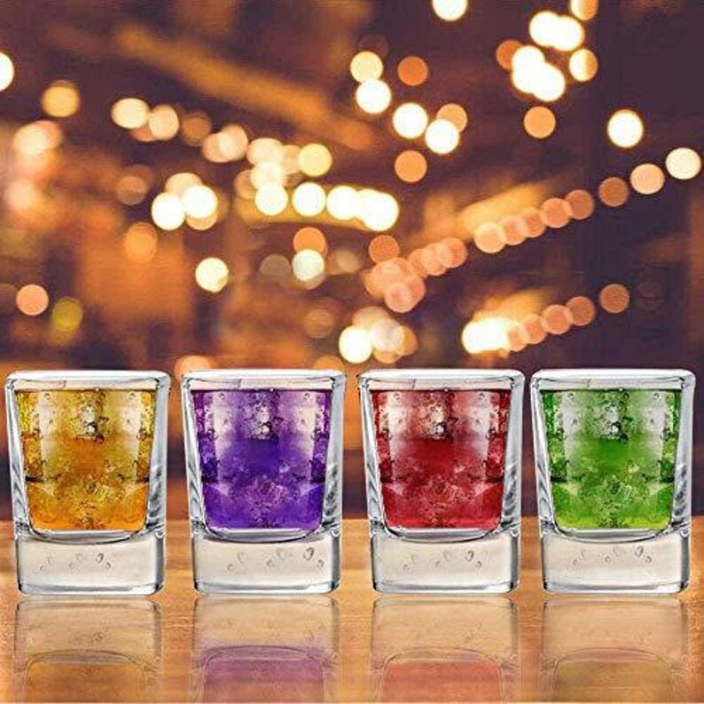 Shot Glass Set With Heavy Base 2 OZ Shot Glasses Clear Shot | Etsy