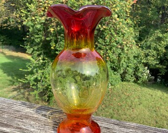 Blenko Ruffled Vase - Etsy