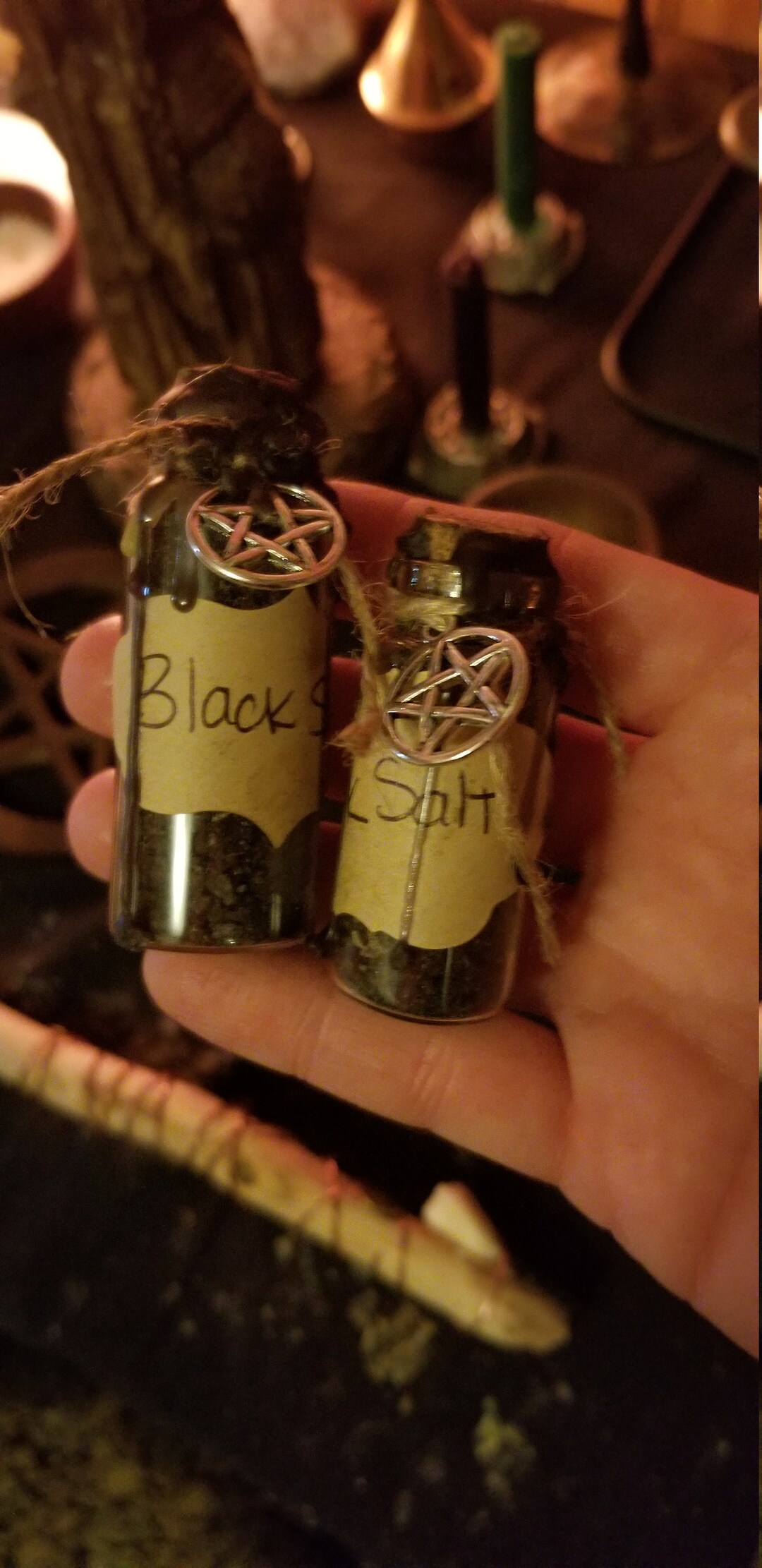 RITUAL BLUE or BLACK Blessed Salt / Portable Protection / Witches Black ...
