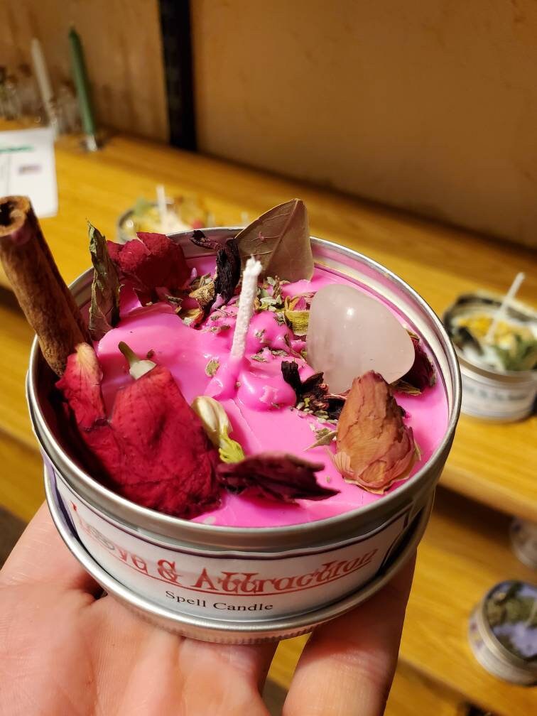 LOVE / ATTRACTION / INTENTION / Spell Candle/ Ritual Candle / | Etsy