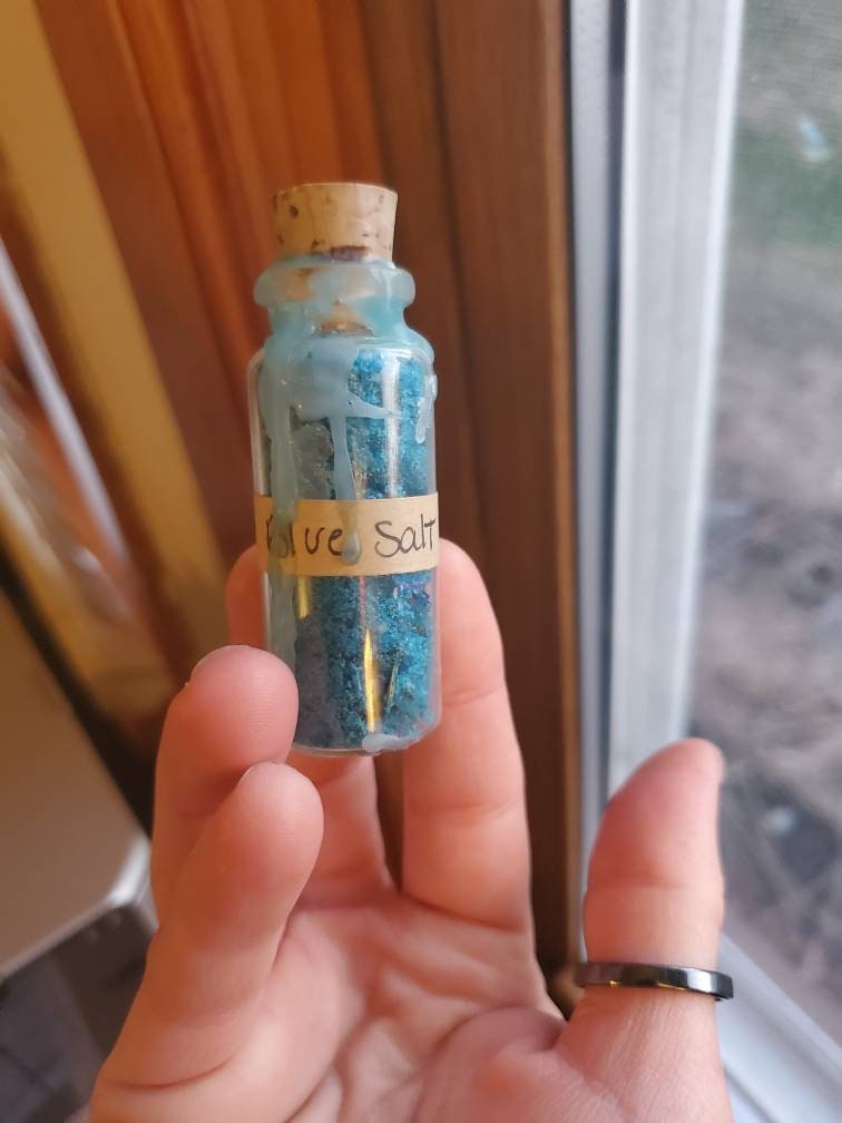 RITUAL BLUE or BLACK Blessed Salt / Portable Protection / Witches Black ...