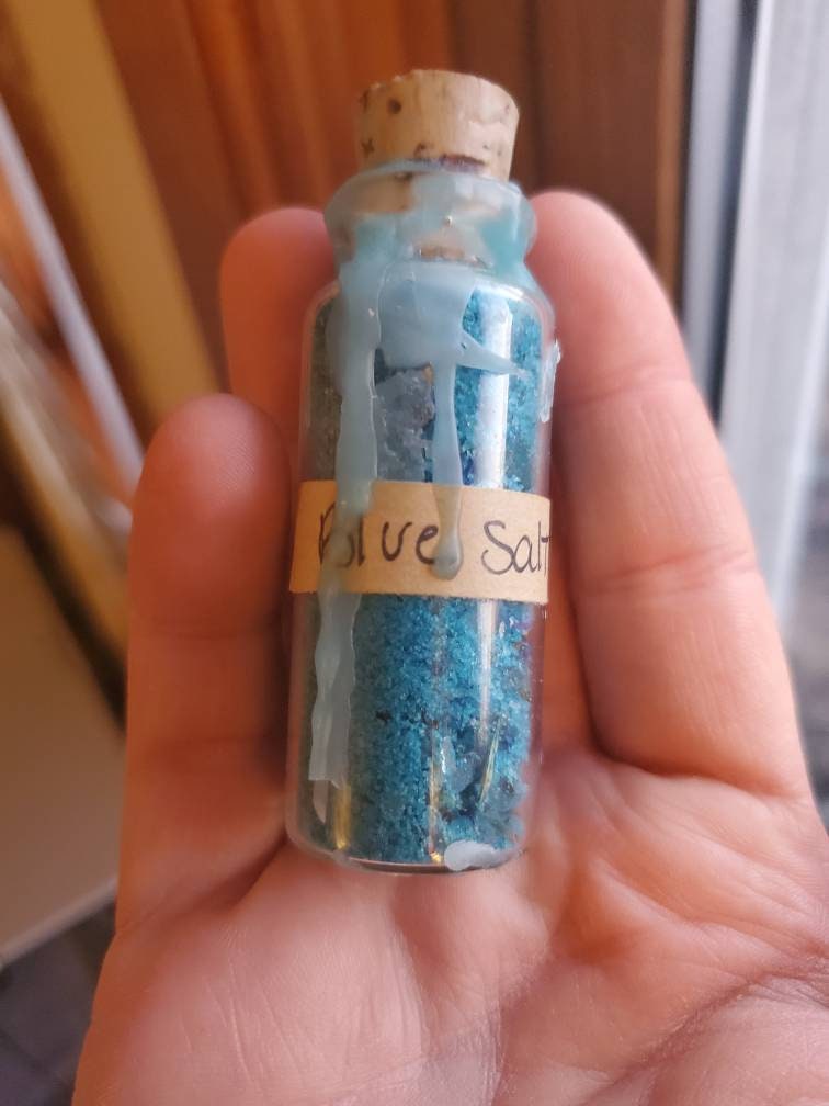 RITUAL BLUE or BLACK Blessed Salt / Portable Protection / Witches Black ...