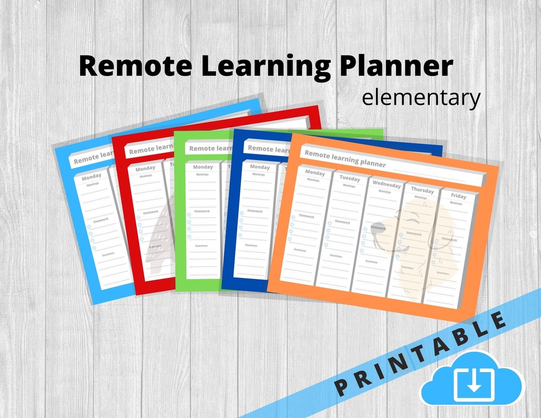 Homeschool Weekly Planner Printable Elementary Weekly Schedule Online ...