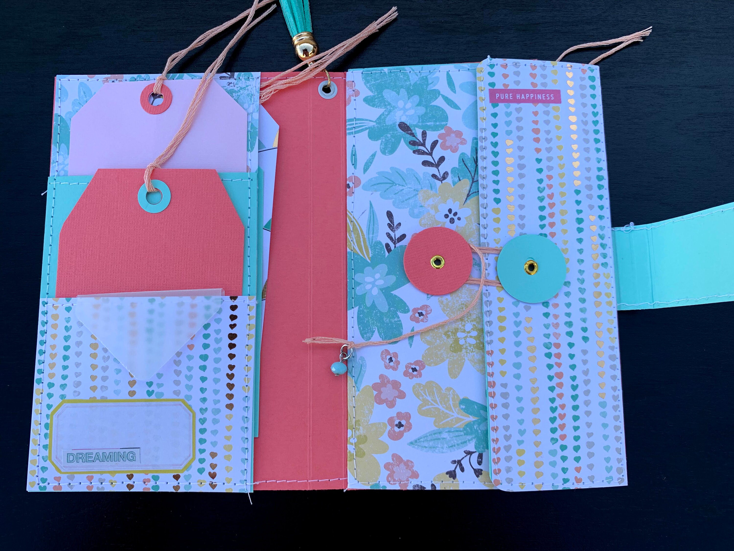 Picture Booklet Mini Book with Pockets and Tags Wallet Style | Etsy