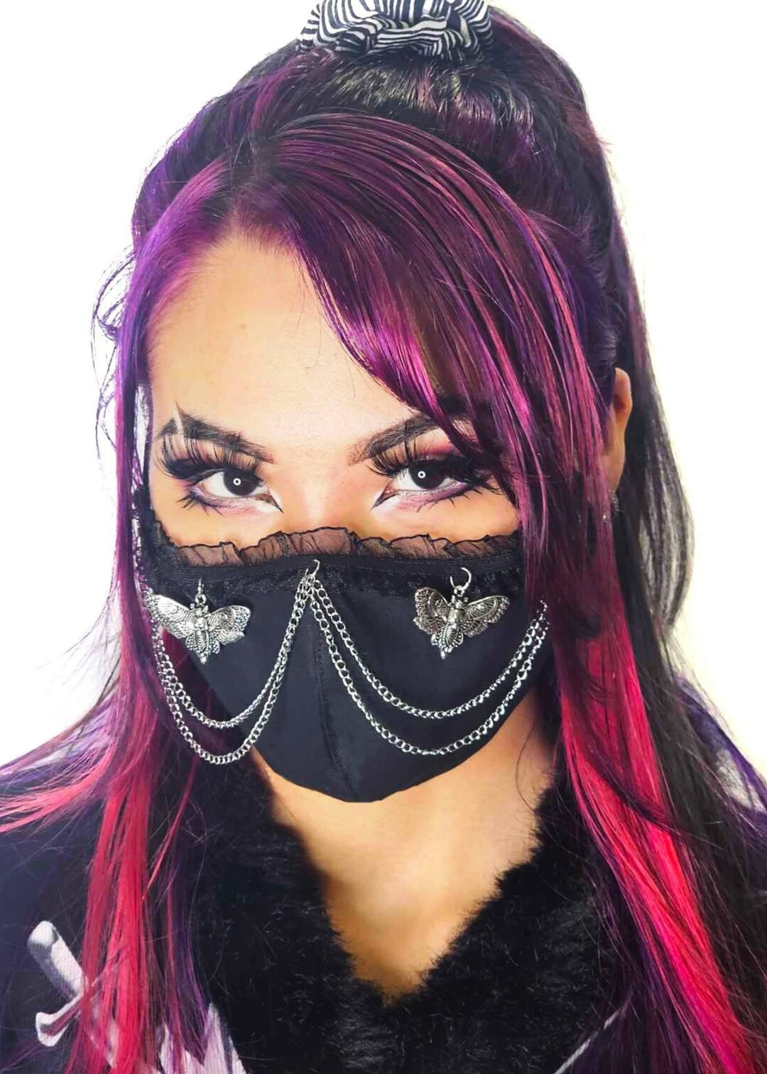 Death Head Moth Face Mask, Gothic Cosplay Mask, Witchy Vibes, Hawk Moth ...