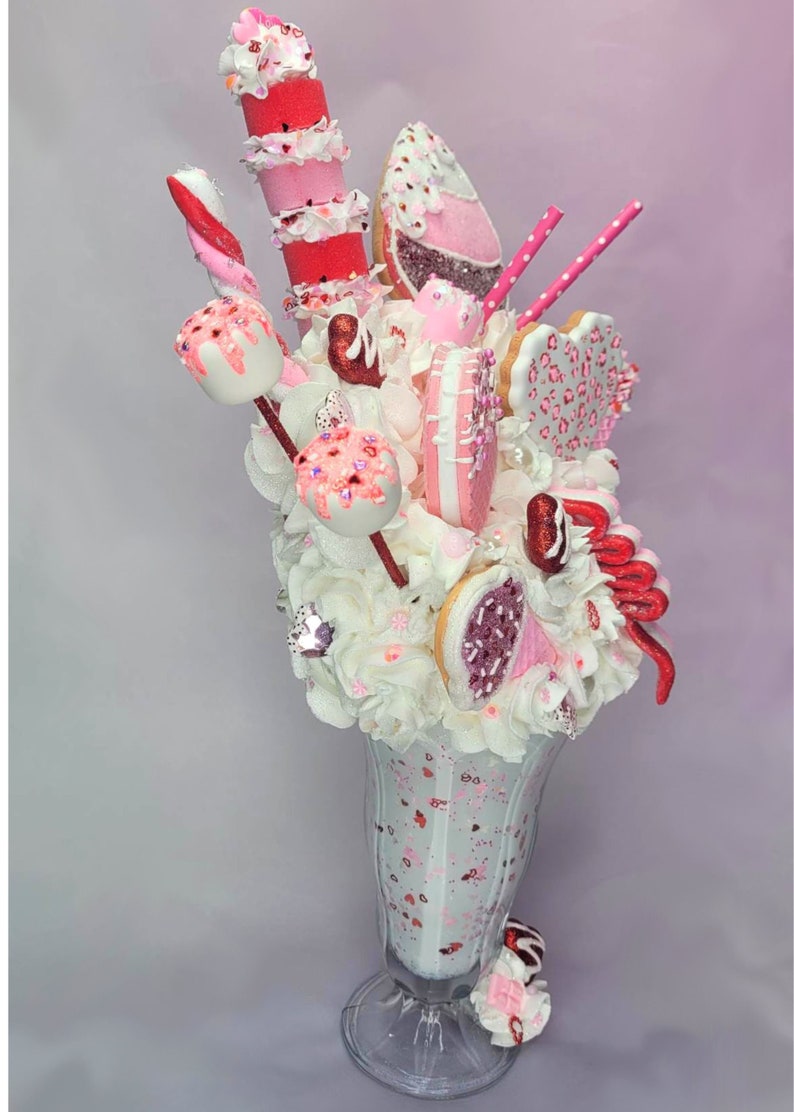 Fake Extreme Milkshake: Valentine's Day Centerpiece, Food Prop - Etsy