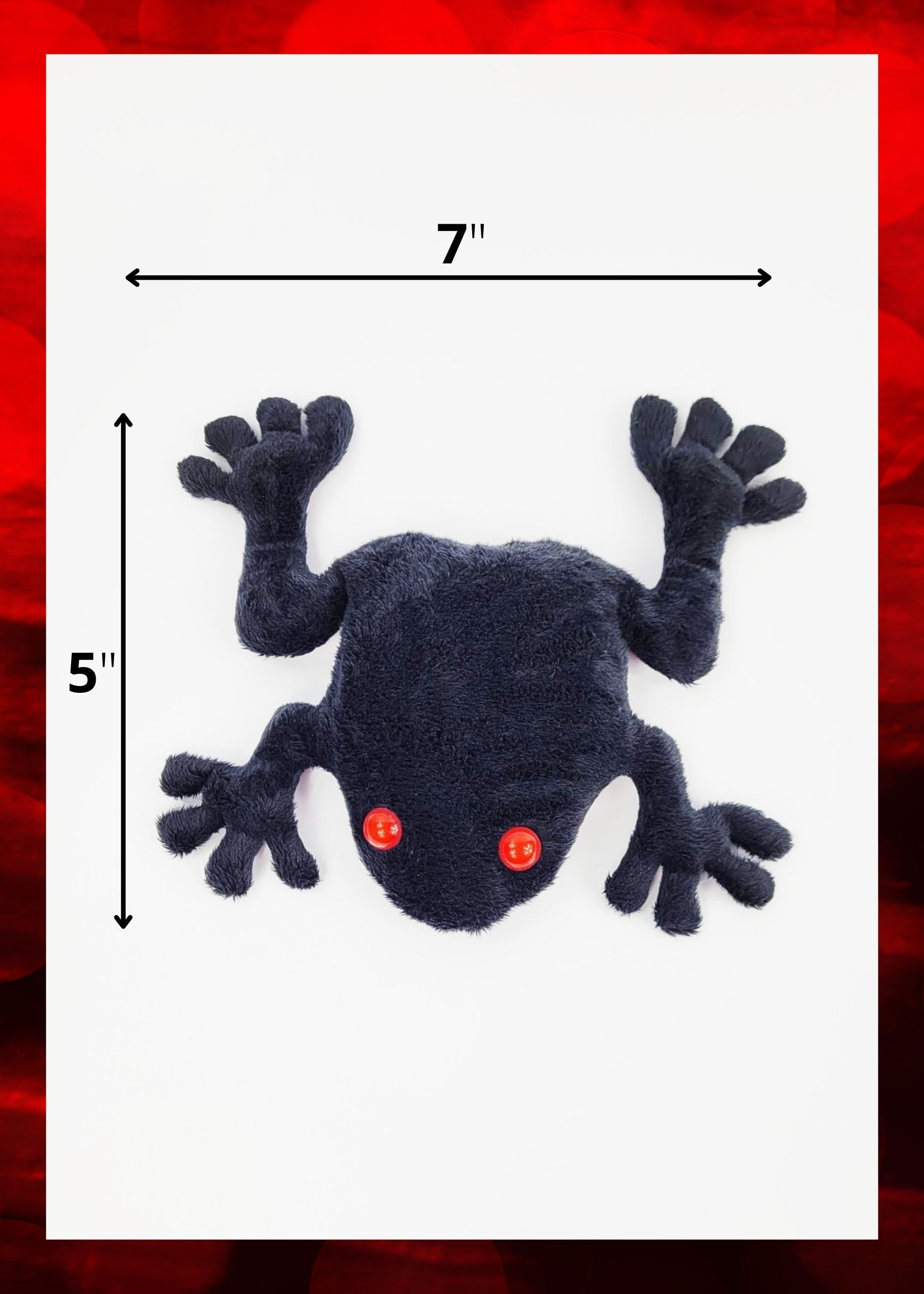 Goth Frog Plush WEIGHTED Frog Plushie Stress Release Frog - Etsy