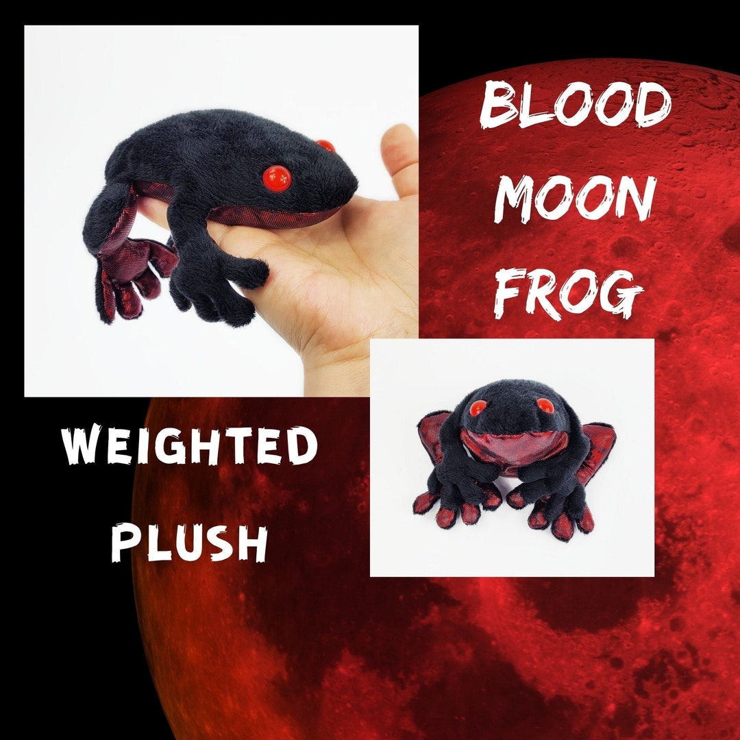 Goth Frog Plush WEIGHTED Frog Plushie Stress Release Frog - Etsy