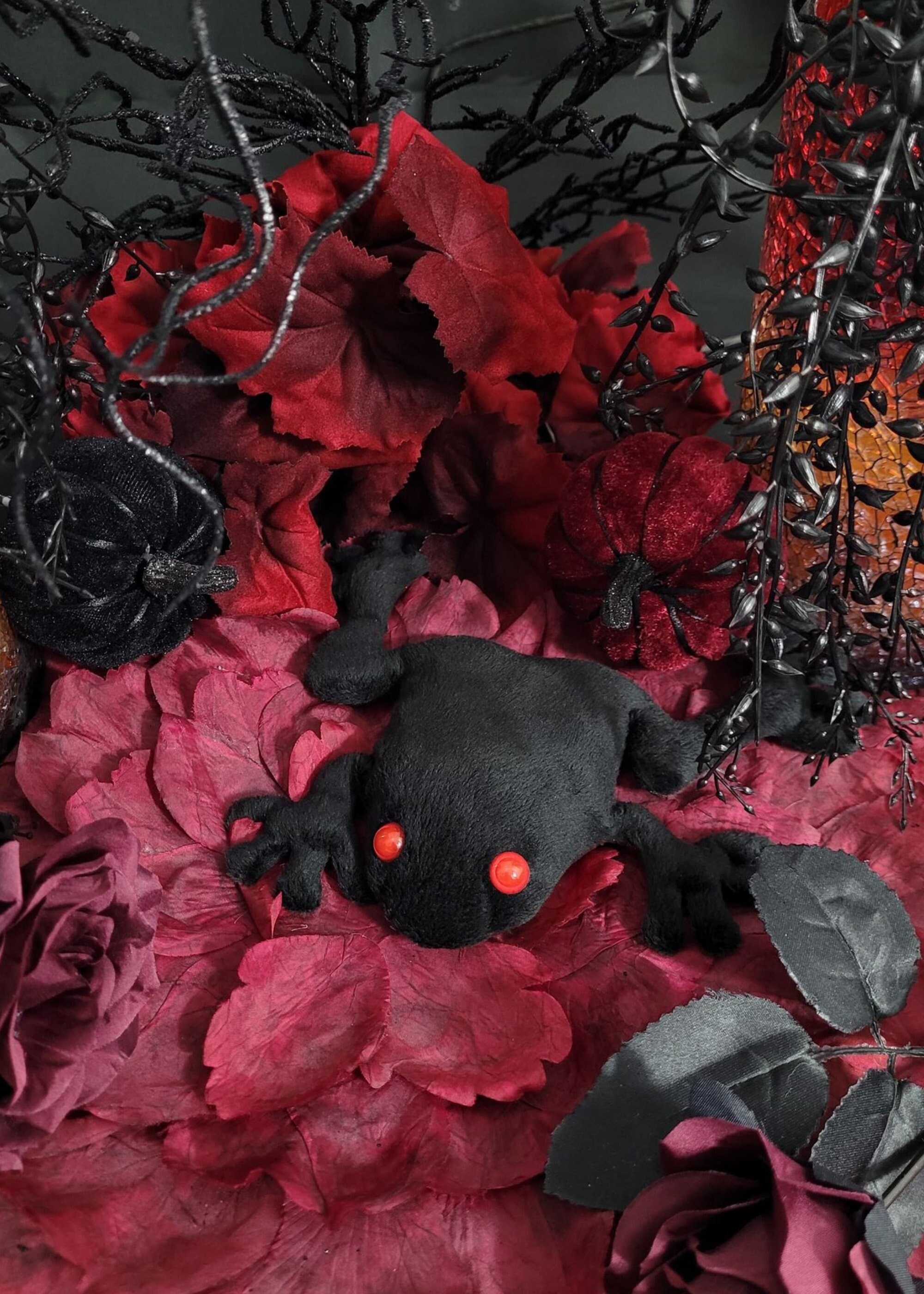 Goth Frog Plush WEIGHTED Frog Plushie Stress Release Frog - Etsy