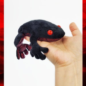 Goth Frog Plush WEIGHTED Frog Plushie Stress Release Frog - Etsy
