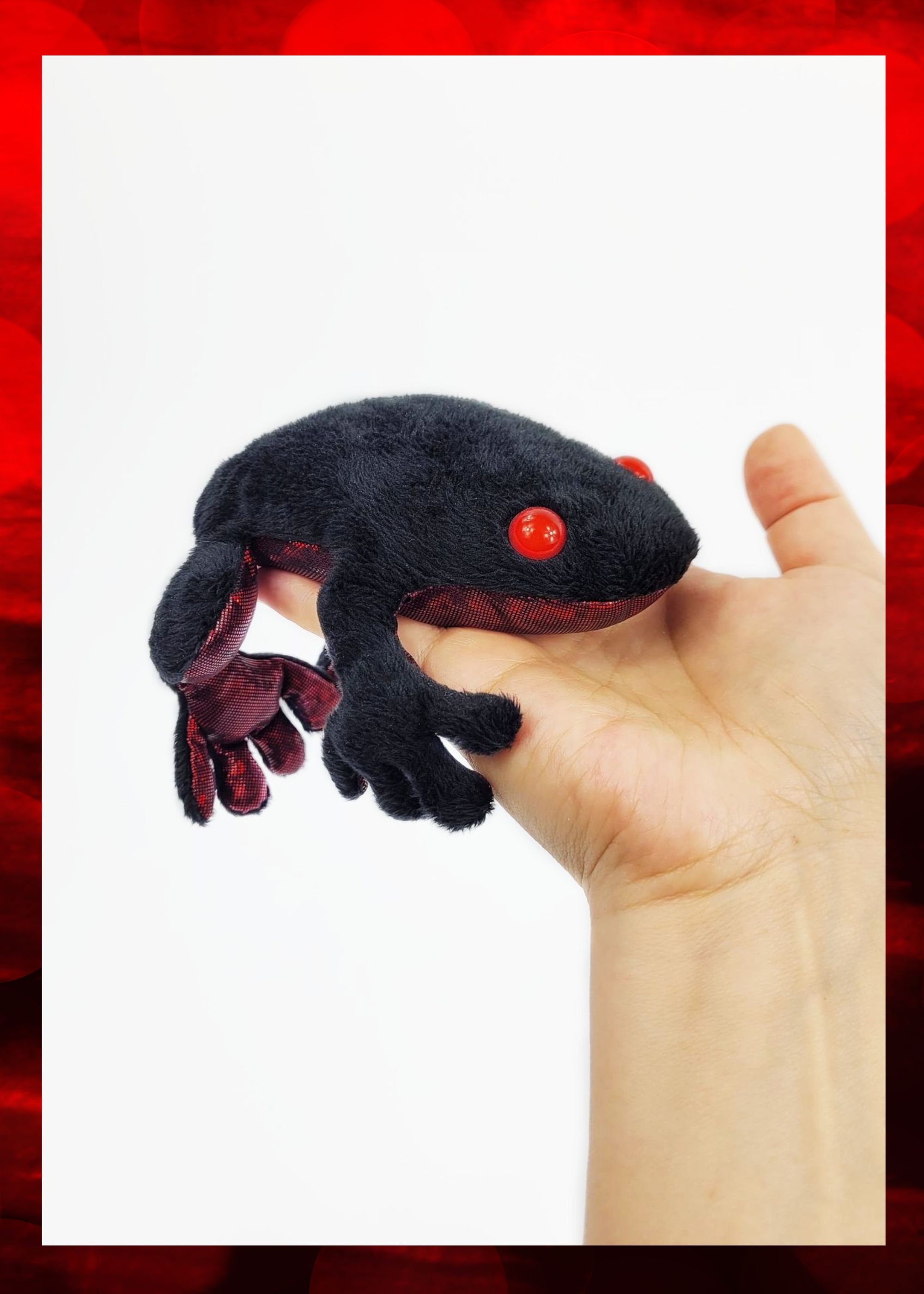 Goth Frog Plush WEIGHTED Frog Plushie Stress Release Frog - Etsy