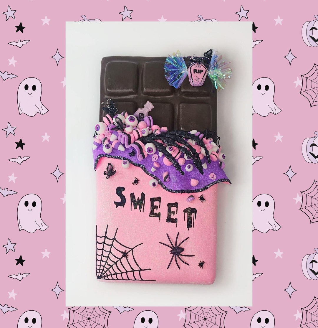 Jumbo Halloween Chocolate Bar Food Prop: Whimsical Party Decoration - Etsy