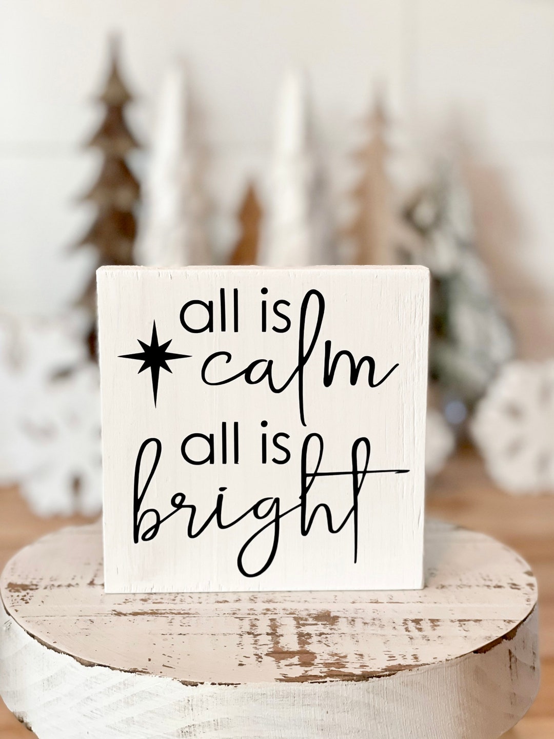 Christmas Sign, Christmas Decor, Nativity, Neutral Christmas, Religious ...