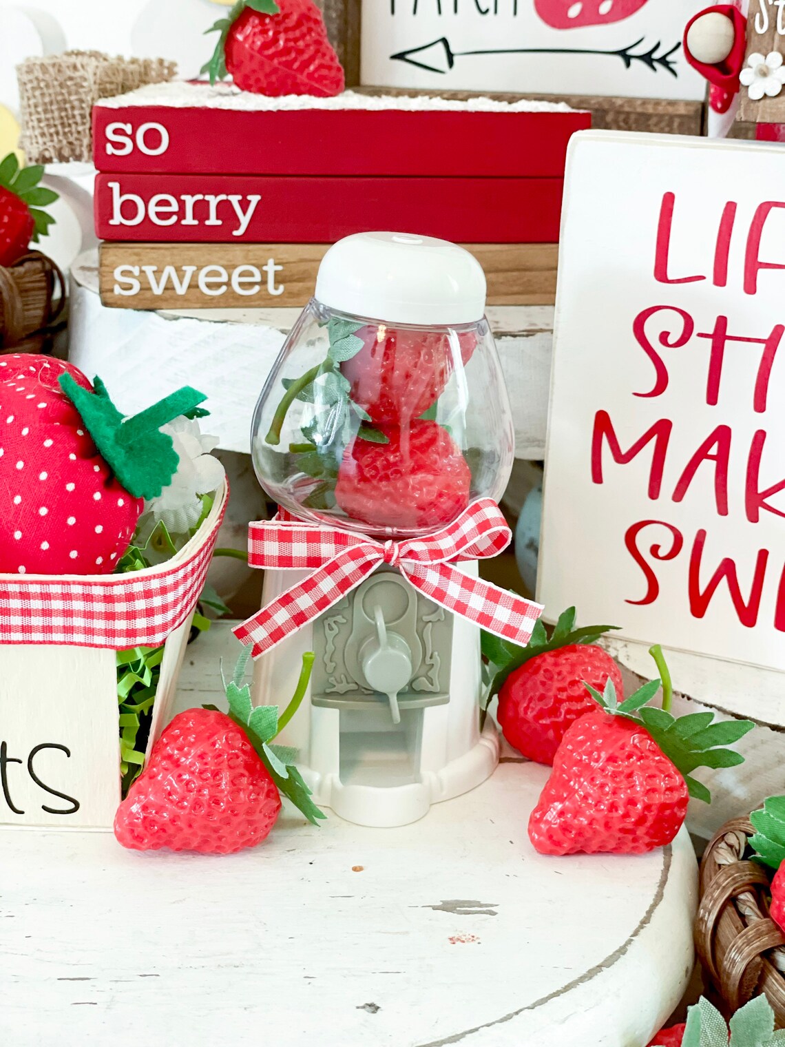 Mini Gum Ball Machine Strawberry Gum Ball Machine Tiered - Etsy