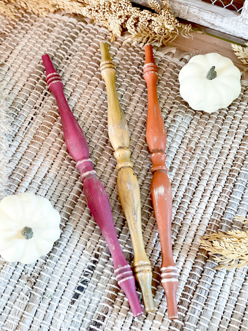 Wood Spindles, Fall Decor, Fall Display, Vintage Look Spindles, Vintage ...