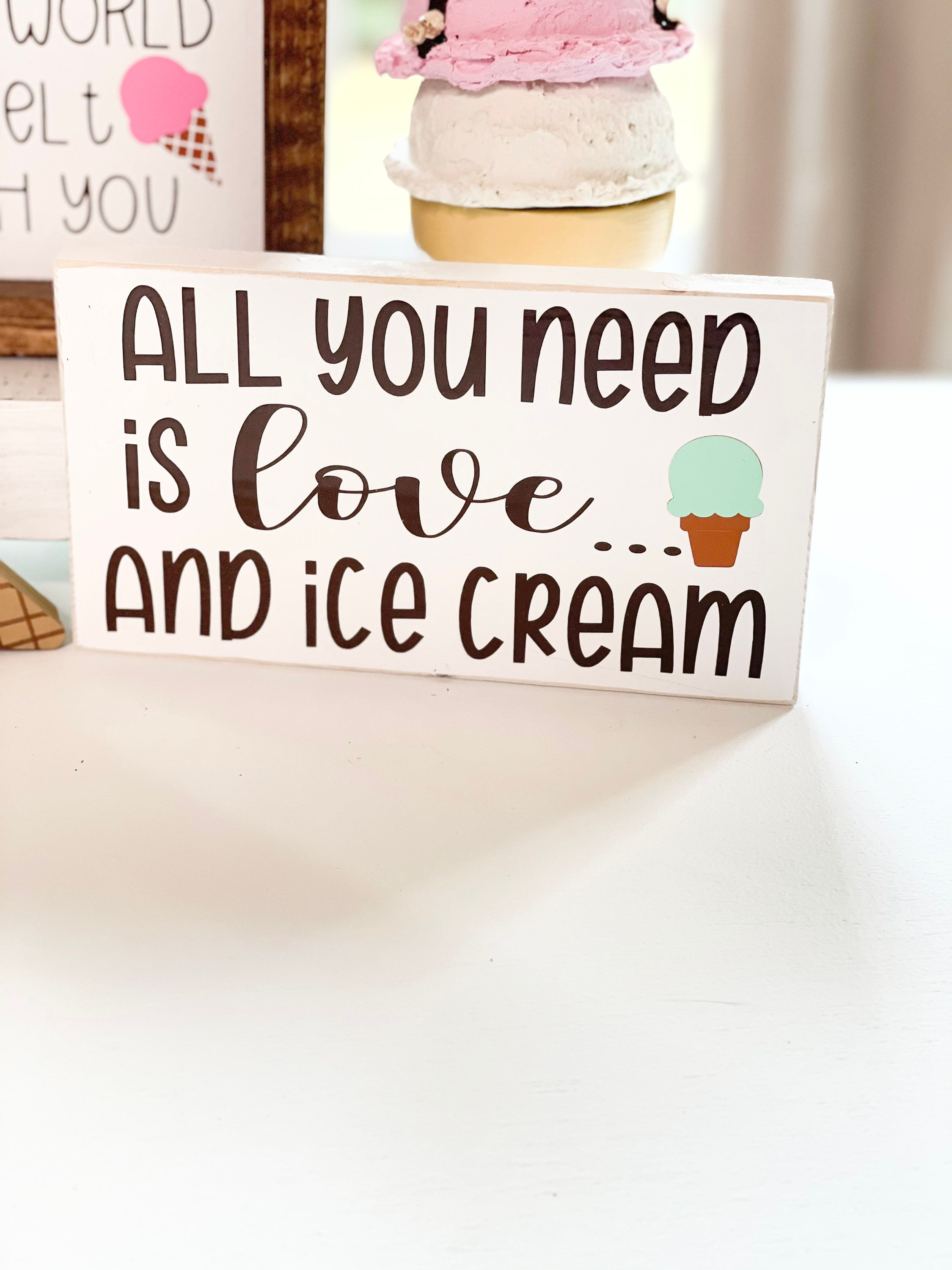 Ice cream decor ice cream sign farmhouse ice cream tiered | Etsy