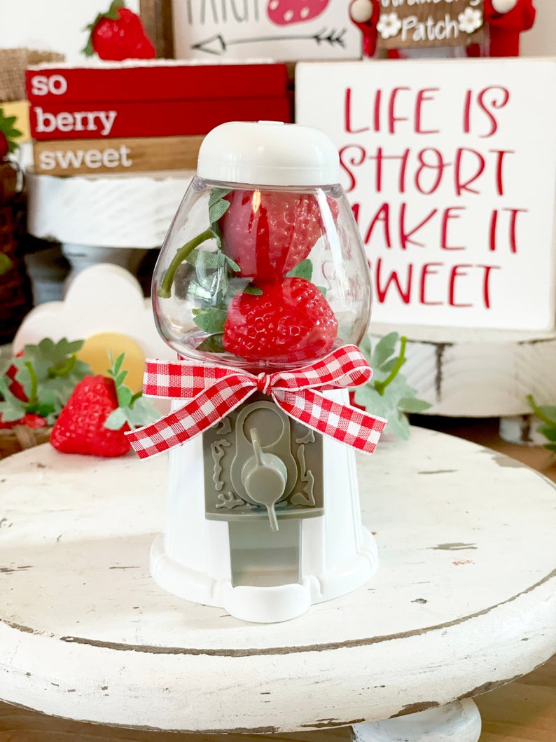Mini Gum Ball Machine Strawberry Gum Ball Machine Tiered | Etsy