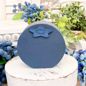 Blueberry Decor, Wood Blueberry, Summer Decor, Tiered Tray Decor ...