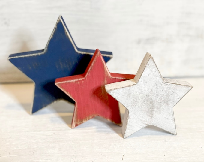 Wood Stars Rustic Stars Patriotic Decor Patriotic Theme - Etsy