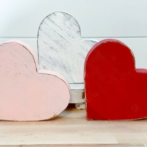 White Distressed Heart, Wooden Heart, Heart Decor, Valentine’s Decor - Etsy