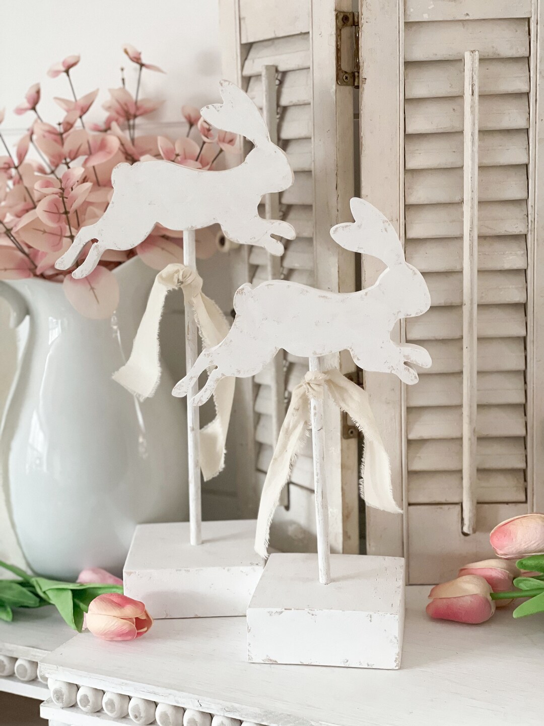 Leaping Bunny, Wooden Bunny, Bunny, Easter Decor, Spring Decor, Jumping ...