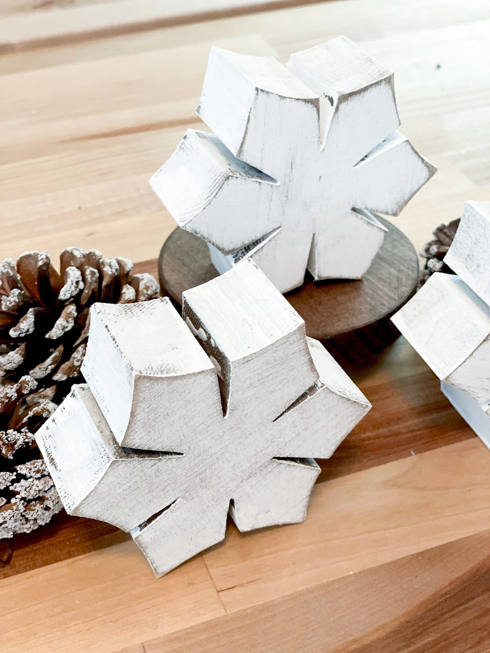 Wood Snowflake Winter Decor Christmas Decor Snowflakes - Etsy