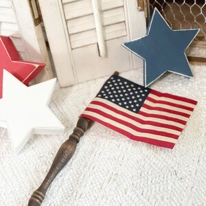 Spindle Flags, American Flag, Patriotic Decor, Vintage Spindles ...