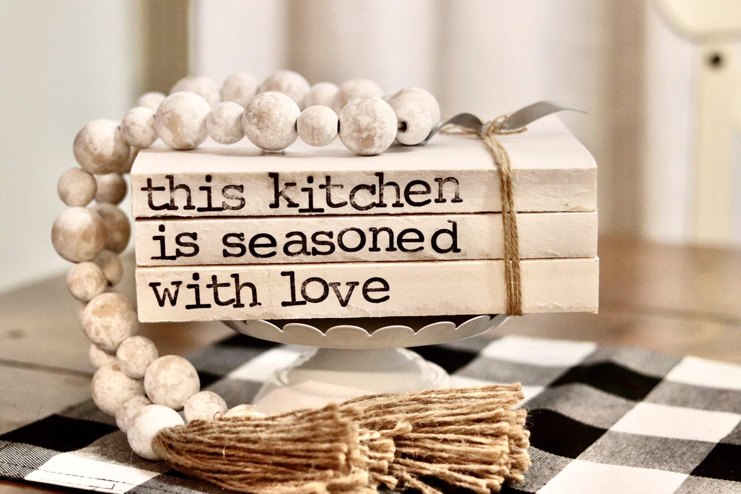 Bookstacks Kitchen Bookstacks Farmhouse Bookstacks - Etsy