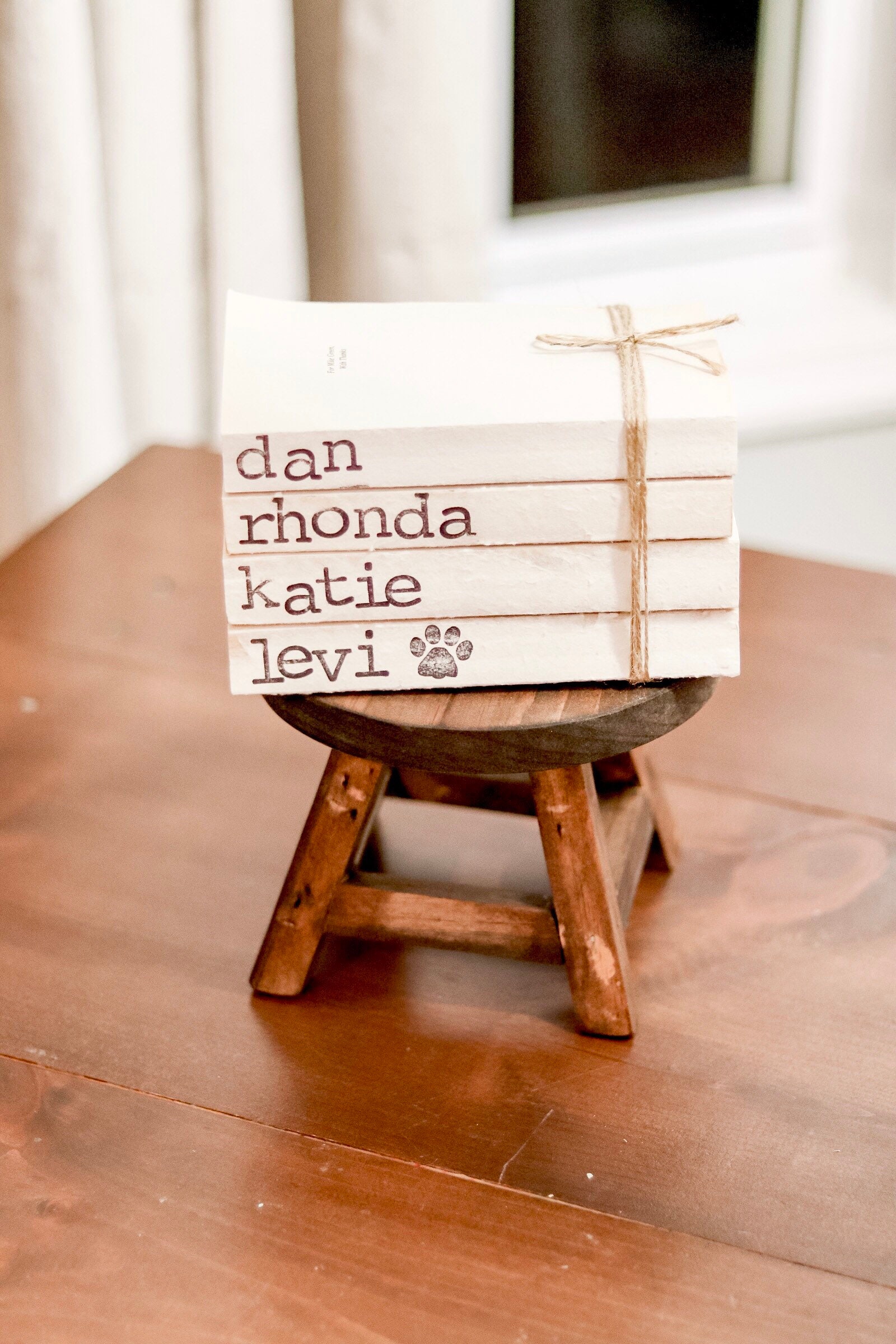 Family Bookstack Names Bookstack Children Pets Parents - Etsy