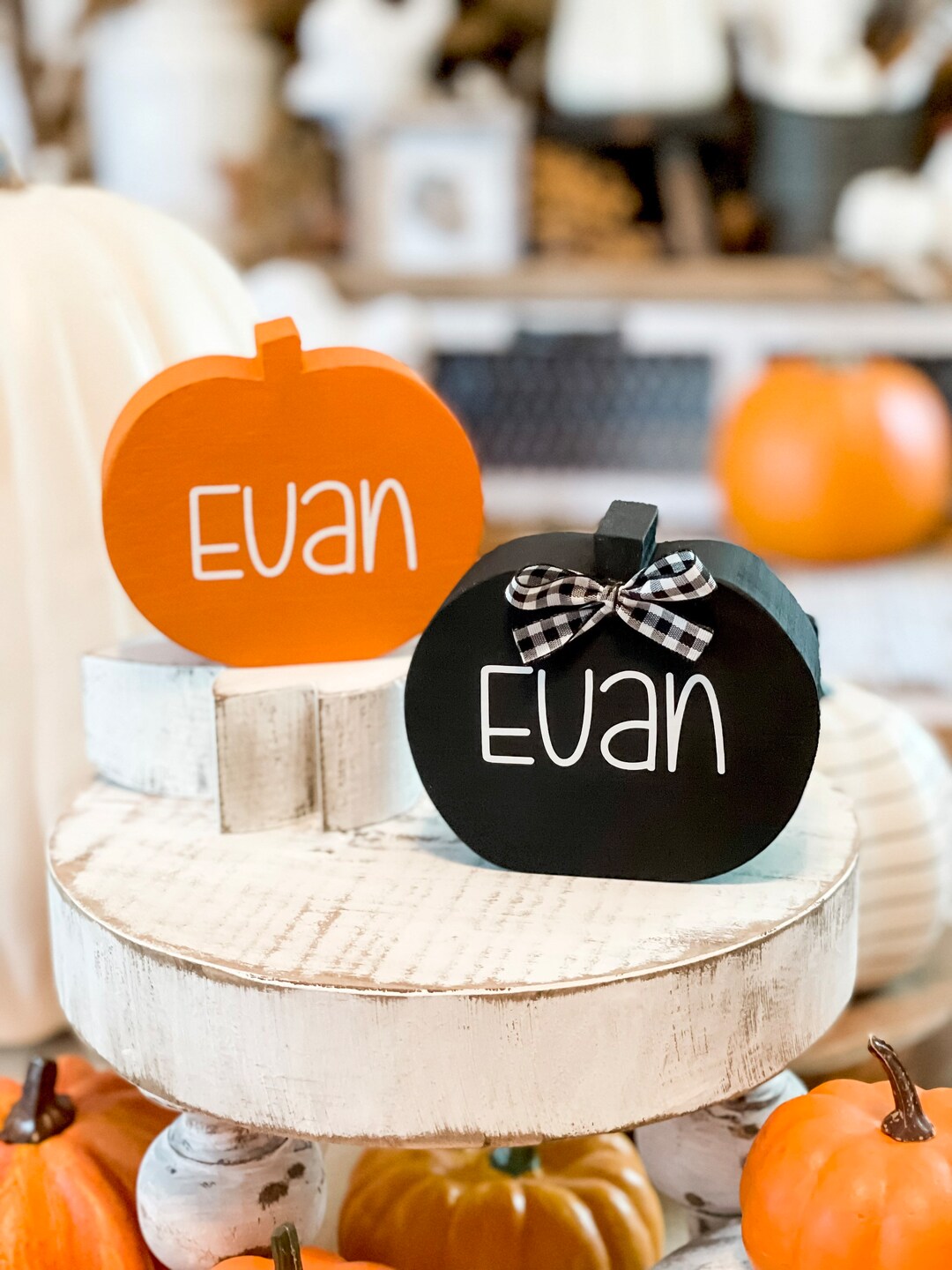 Wood Pumpkin, Personalized Pumpkin, Pumpkin for Kids, Halloween Decor ...