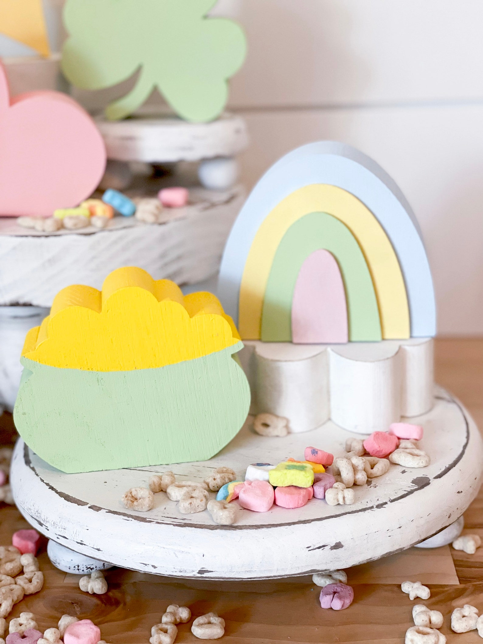 My Lucky Charm St. Patricks Decor Wood Shamrock Clover - Etsy