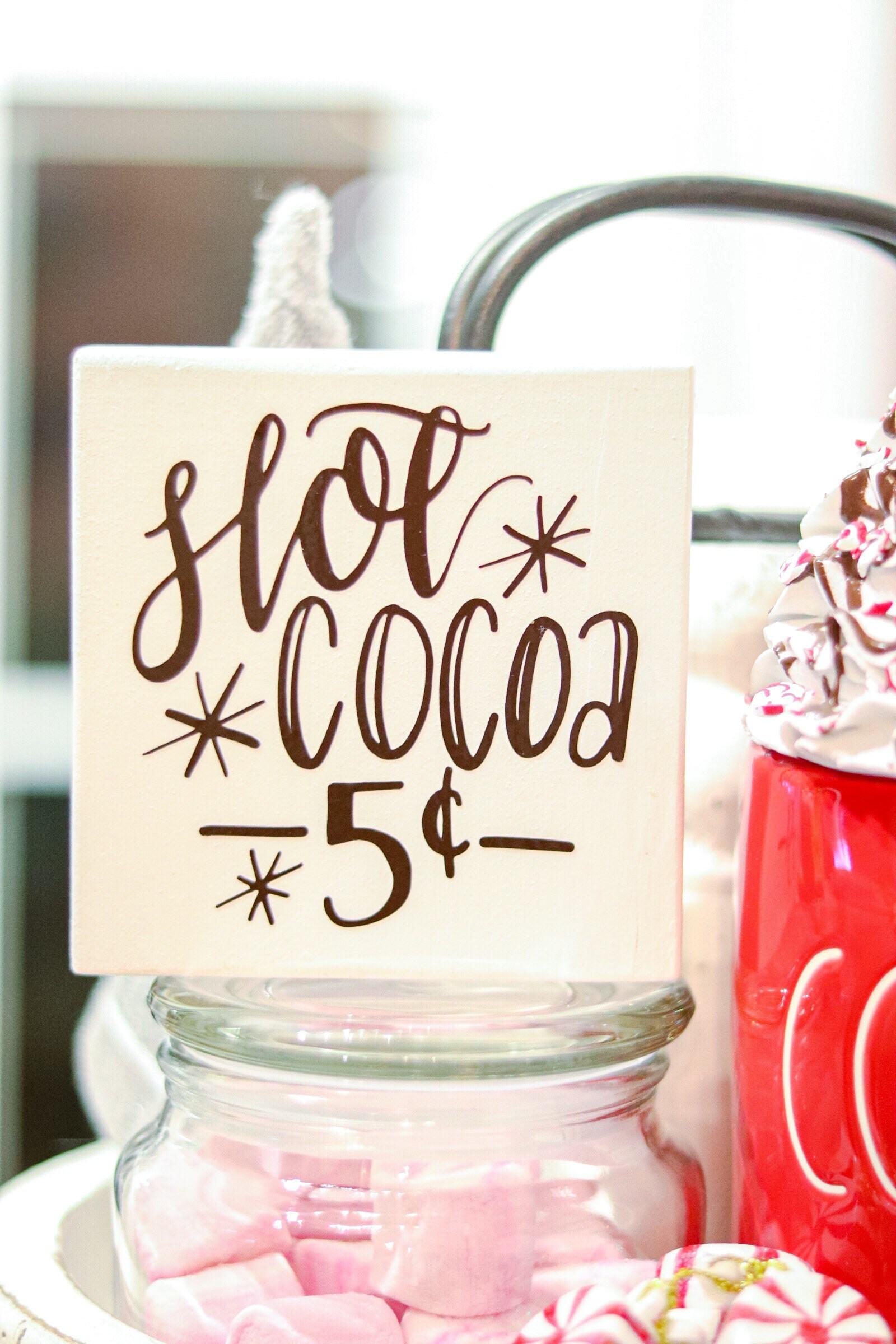 Hot Cocoa Bar Decor, Tiered Tray Decor, Valentines Decor, Winter Decor ...