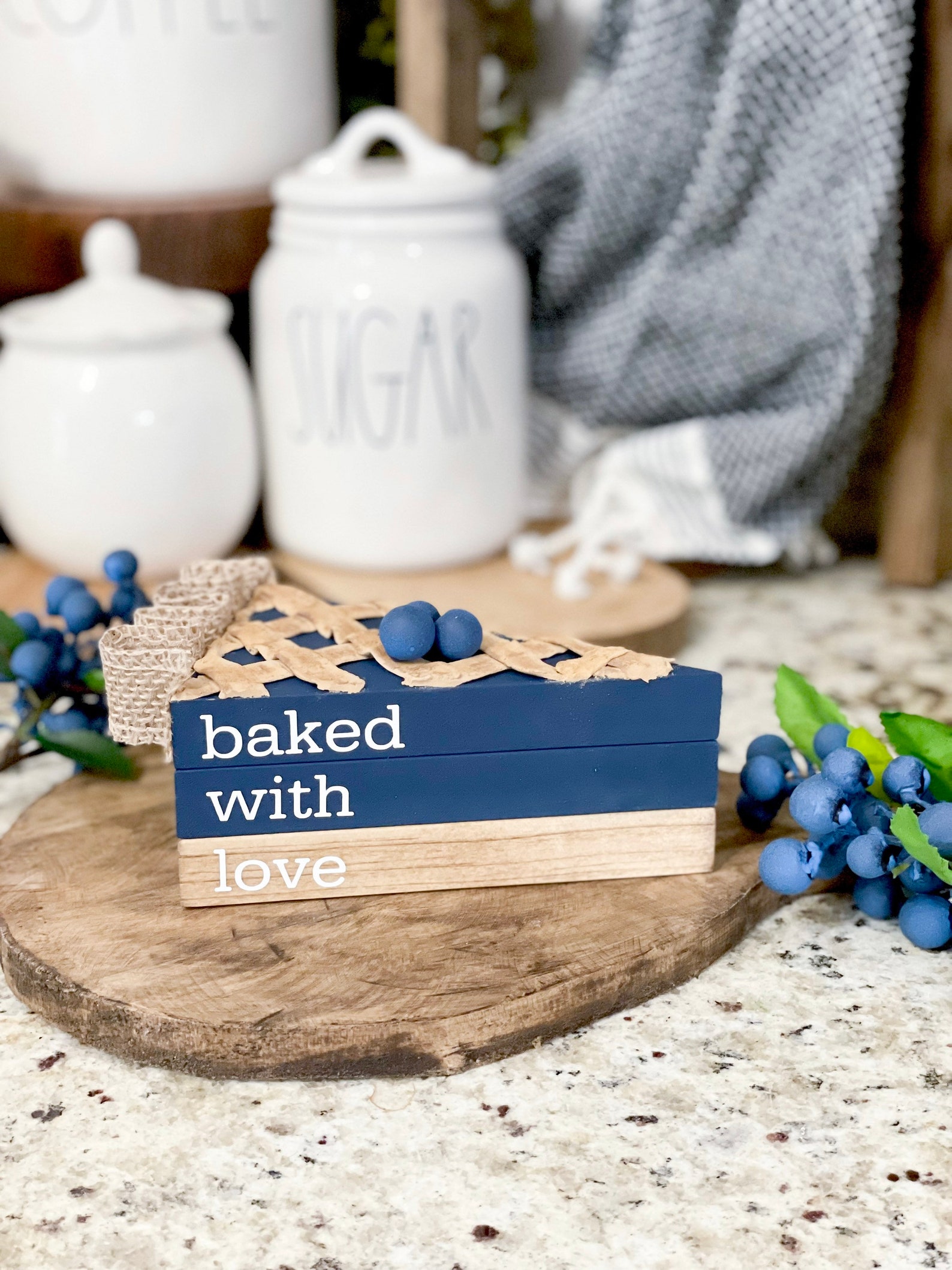 Blueberry Pie Blueberry Pie Bookstack Summer Bookstack | Etsy