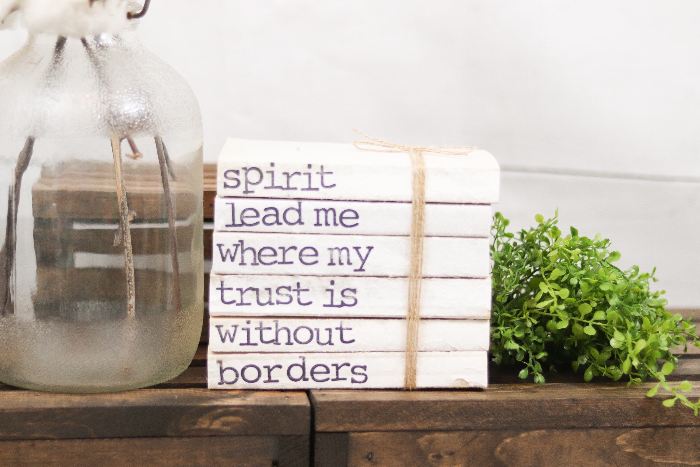 Bookstacks inspirational bookstacks farmhouse bookstacks | Etsy