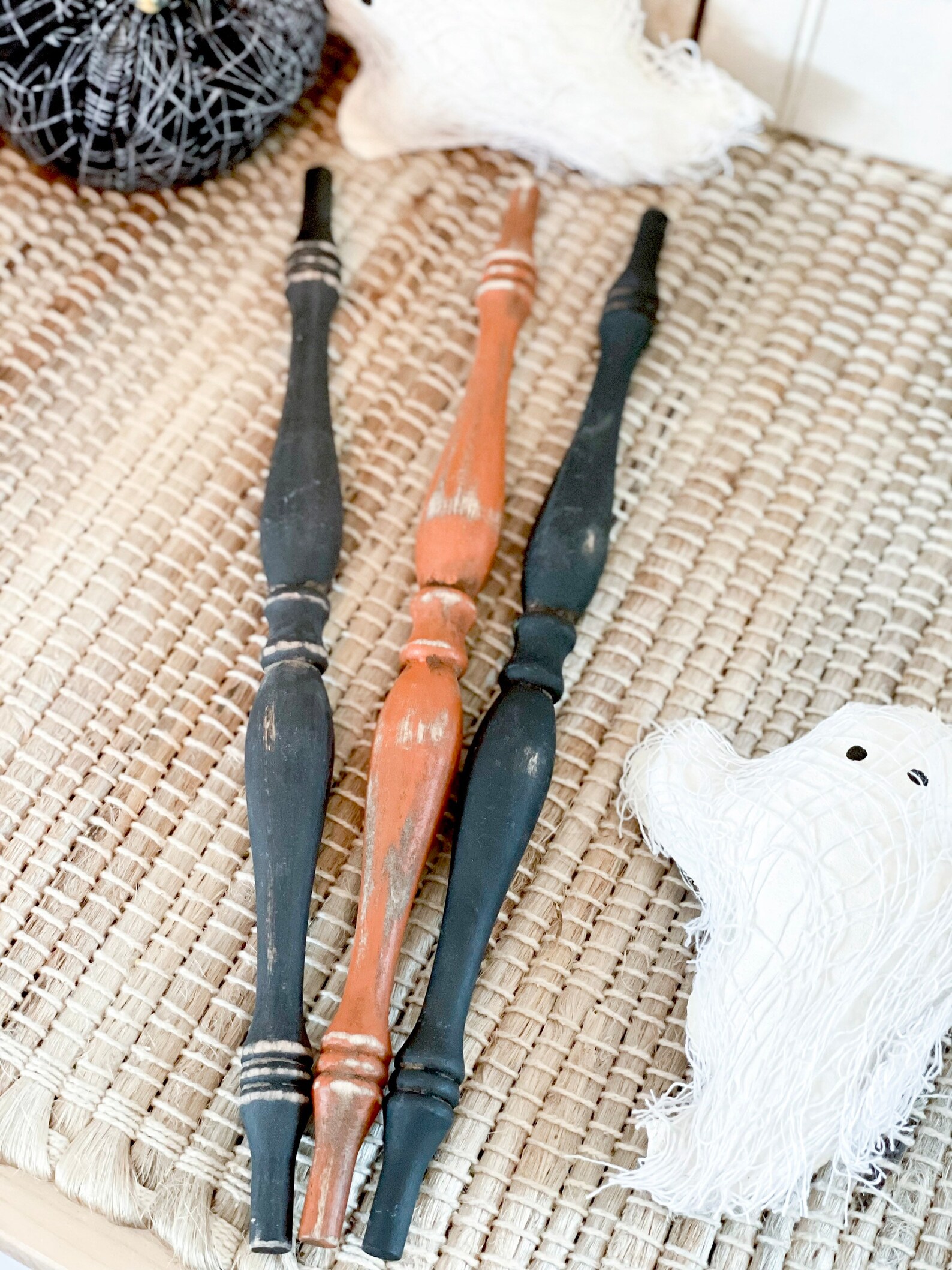 Wood Spindles Halloween Decor Vintage Inspired Fall - Etsy
