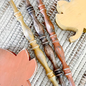 Wood Spindles, Fall Decor, Fall Display, Vintage Look Spindles, Vintage ...
