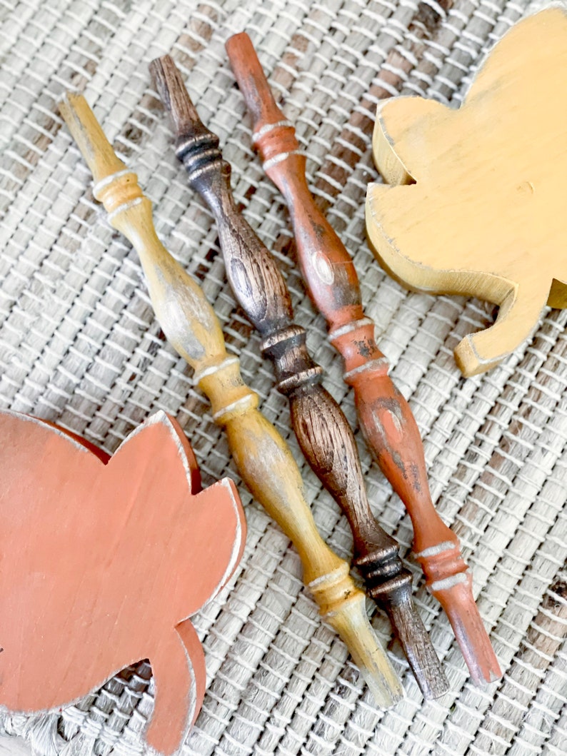 Wood Spindles, Fall Decor, Fall Display, Vintage Look Spindles, Vintage ...