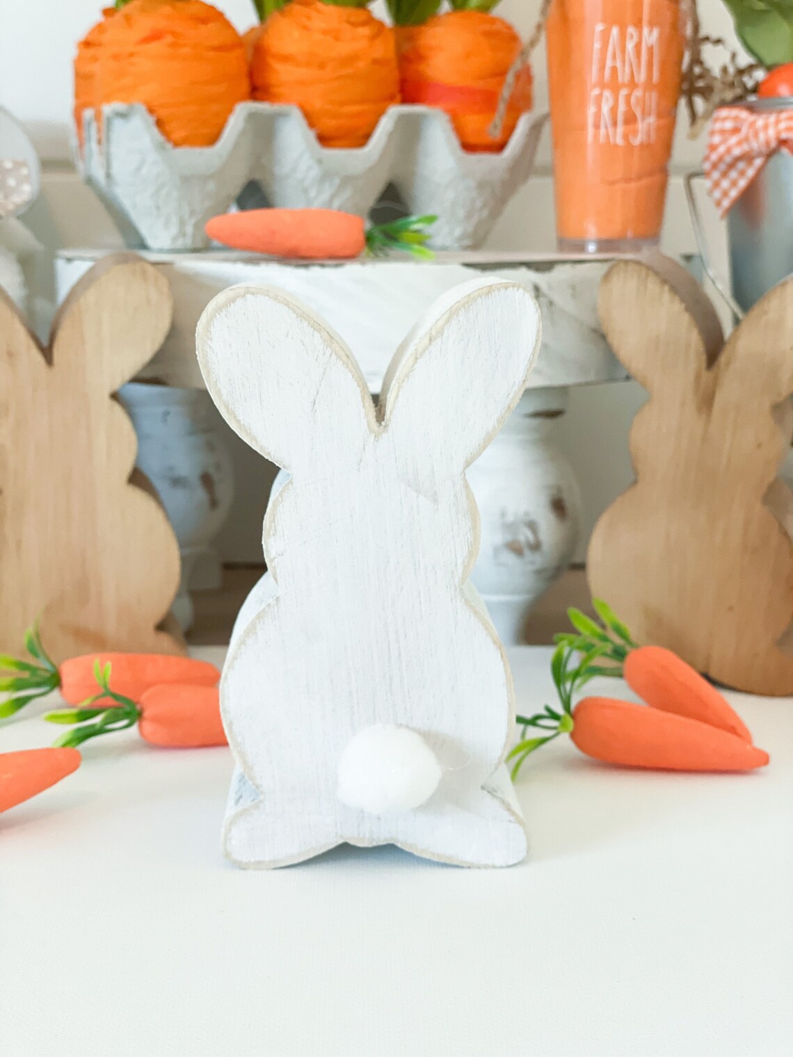 Wooden Bunny Bunny Easter Decor Spring Decor Easter Tiered | Etsy