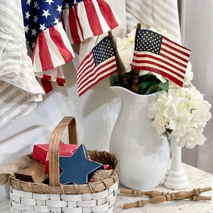 Spindle Flags, American Flag, Patriotic Decor, Vintage Spindles ...