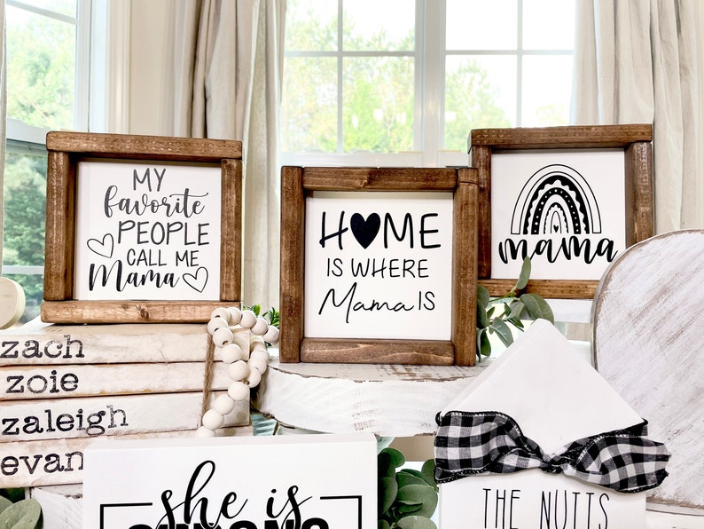 Mama Sign Mothers Day Sign Mom Signs Mothers Day Gift | Etsy