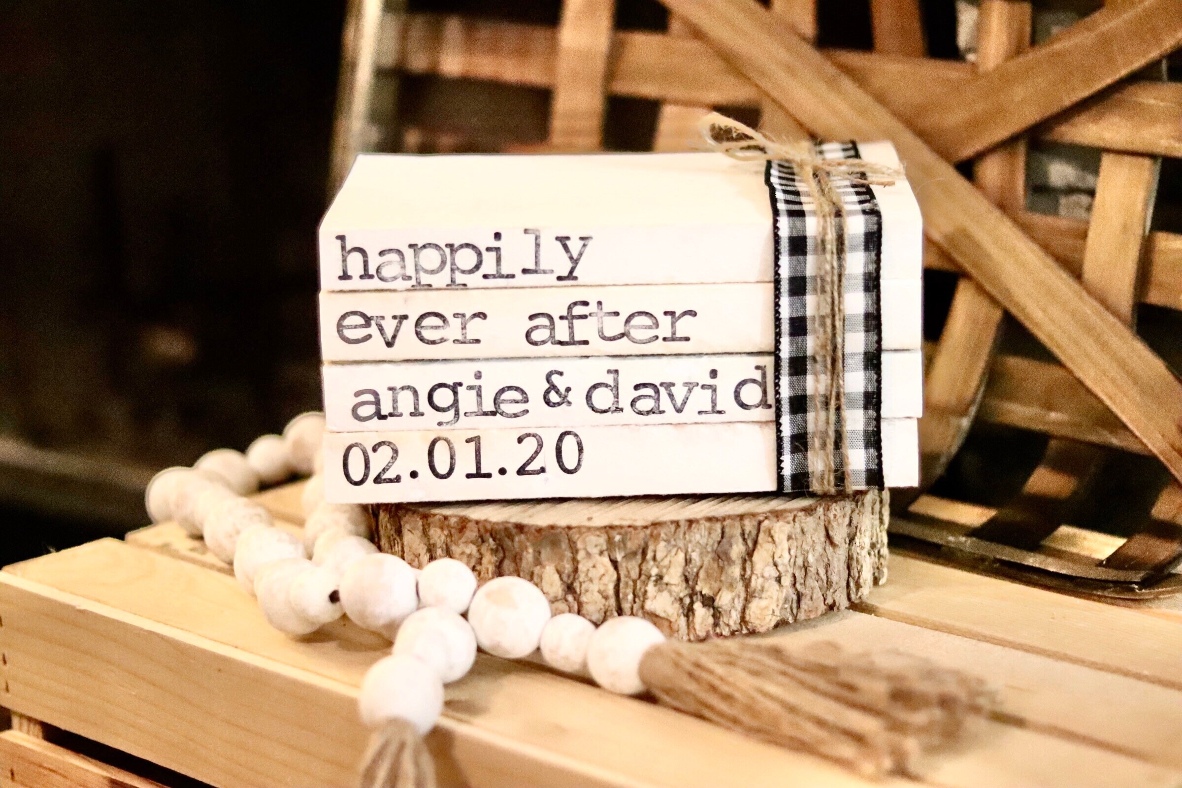 Wedding Bookstack Anniversary Bookstack Wedding Stamped | Etsy