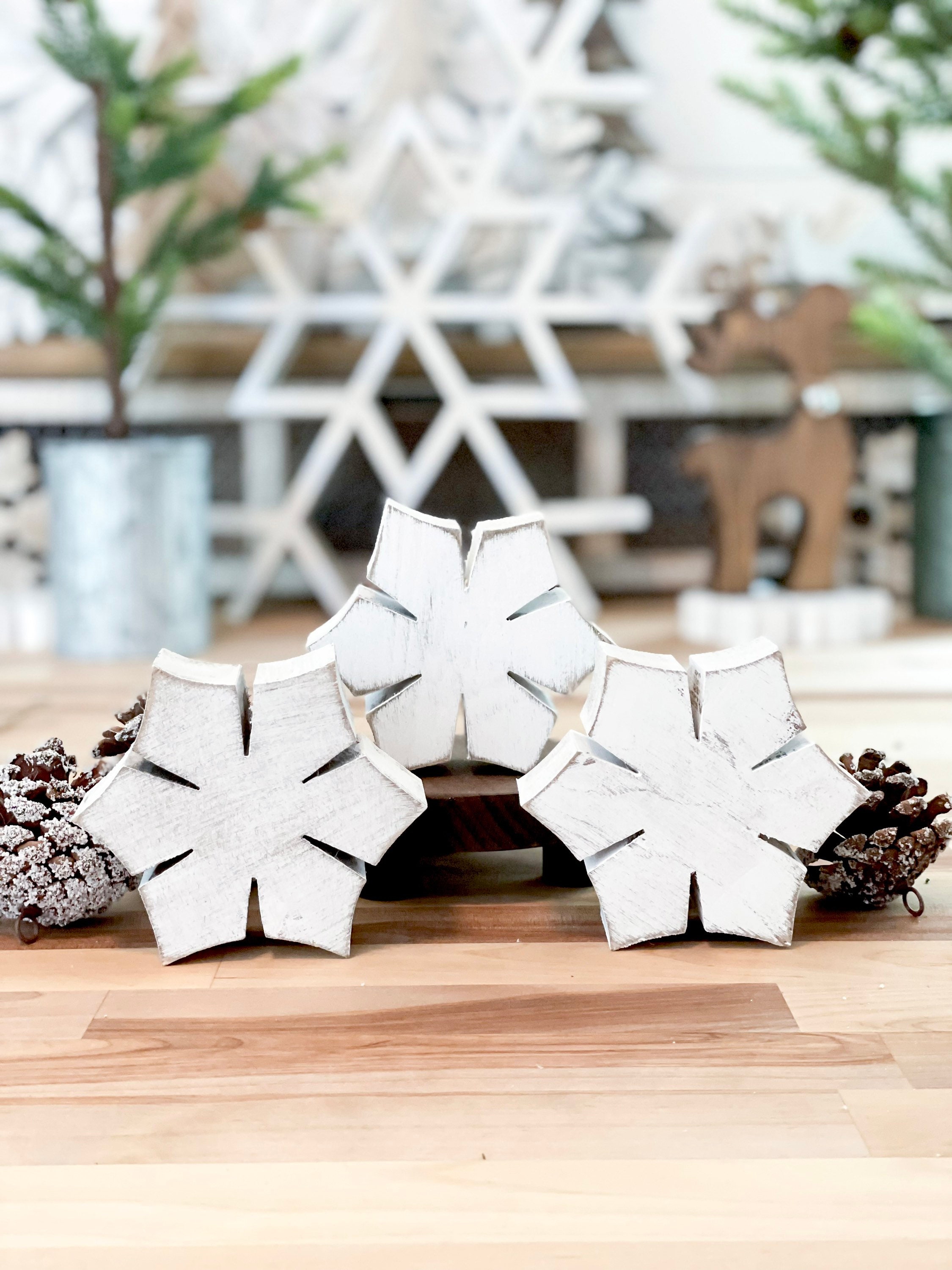 Wood Snowflake, Winter Decor, Christmas Decor, Snowflakes, Rustic ...
