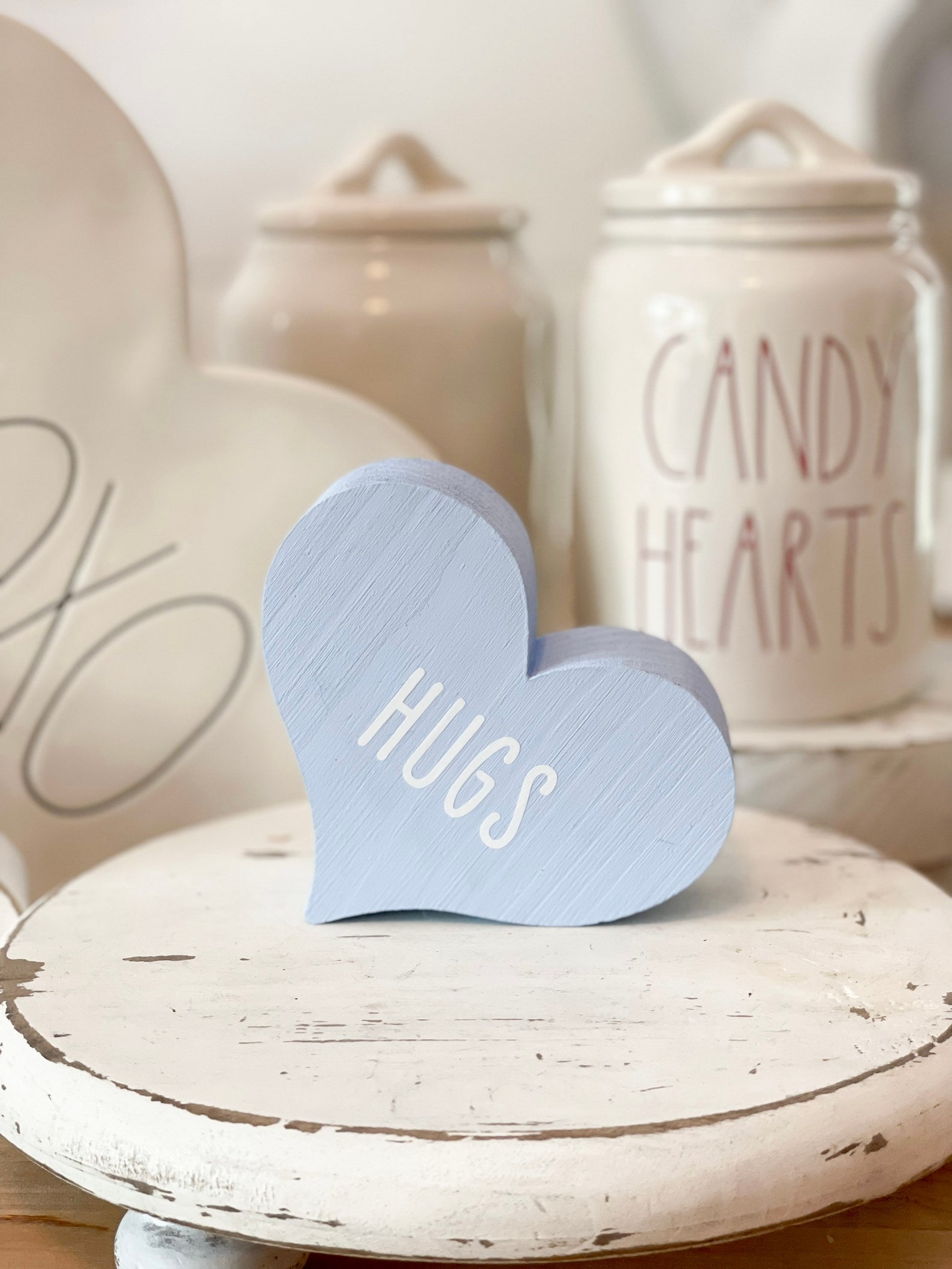 Conversation Hearts, Wooden Heart, Heart Decor, Valentine’s Decor ...